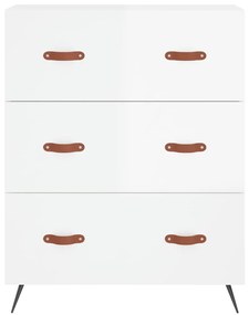 Skříň highboard lesklá bílá 69,5 x 34 x 180 cm kompozitní dřevo,  3199723