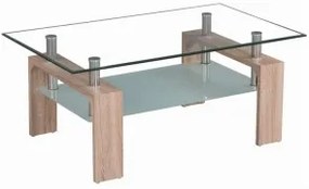 Konferenční stolek dub sonoma / sklo T-23 0