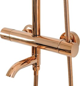 Rea Lungo, sprchový set s termostatem, měděná lesklá, REA-P7997