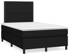 Box spring postel s matrací a LED černá 120x190 cm textil 3270192