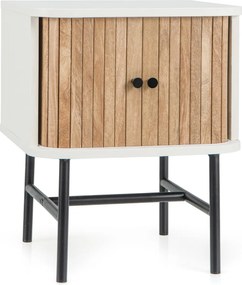 Costway Noční stolek s posuvnými dveřmi s úložným prostorem – – 40 × 39 × 49 cm