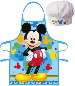Dětská / chlapecká zástěra s kuchařskou čepicí Mickey Mouse - Disney - pro děti 3 - 8 let