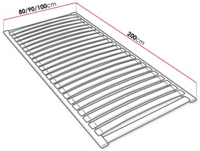 ComfortMatrace Pevný lamelový rošt zdvojené lamely ComfortPRAKTIK Rozměr: 90x200 cm