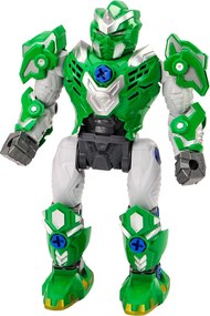 LEAN Toys Robot na šroubování, zbraň, vrtačka, šroubovák, světla, zvuk, zelená barva