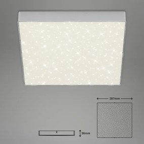 Briloner 7078-414 - LED Stropní svítidlo STAR SKY LED/21W/230V 28x28 cm stříbrná
