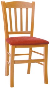 Stima Židle PAMELA s čalouněným sedákem Odstín: Bílá (lak), Látky: MICROFIBRA nero 117