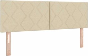 Postel s boxspringem s čelo Krémová 200 x 160 cm textil 3341305