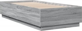 Rám postele šedý sonoma 90 x 200 cm kompozitní dřevo 3209728