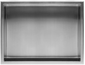 Rea Rea, nerezová vestavná police s límcem 450x300x100 mm, ocelová, REA-05601