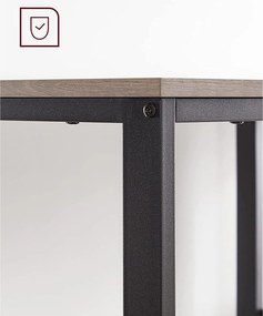 Psací stůl 120x60 cm, počítačový stůl se 2 policemi na levé nebo pravé straně, greige