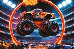 TREFL Puzzle Monster truck / 60 dílků / 33 x 22 cm / od 4 let