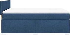 Box spring postel s matrací modrá 140x190 cm textil 3285882