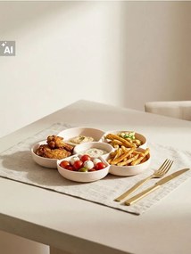 Sinsay - Servírovací tác ve tvaru květiny - krémová