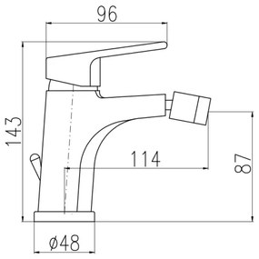 RAV Slezák CO145.0KZ - Bidetová baterie + výpusť COLORADO 14,3 cm lesklá zlatá