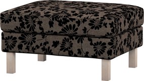 Potah na podnožku IKEA Karlstad barva hnědá látka pletený vzor, vzorované