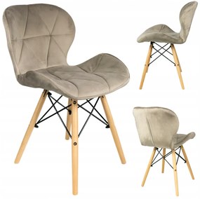 Jídelní židle SKY béžová - skandinávský styl