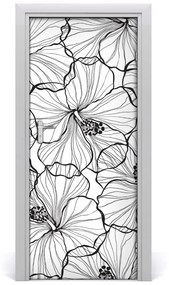 Samolepící fototapeta na dveře Hibiskus 75x205 cm