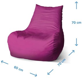 Sedací vak Bean srdce na růžové - dětský, růžová