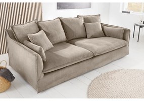 Massive home | Pohovka HEAVEN 200cm 3místná pružinová s odnímatelným potahem, šedozelená