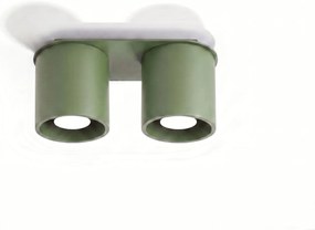 Sollux Lighting Stropní svítidlo ORBIS 2 olivově zelené