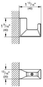 Grohe Selection Cube - Háček na koupací plášť, chrom 40782000