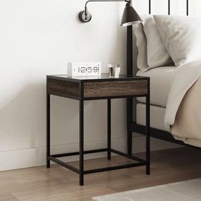 Noční stolek s Infinity LED hnědý dub 40 x 40 x 51 cm 3284095