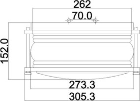 Kichler KL-ASHLANDBAY-F-BU-Venkovní svítidlo ASHLANDBAY 1xE27/60W/230V IP44 bron