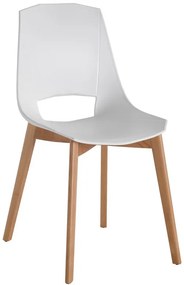 POINTHOUSE - Židle EVA 5 s dřevěnou podnoží