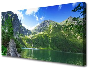 Obraz na plátně Hora Jezero Příroda 100x50 cm