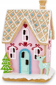 Vánoční domeček Gingerbread Chatka s Led osvětlením – 22 cm Dárek
