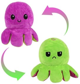 GFT Oboustranný plyšák - chobotnice - fialová/zelená