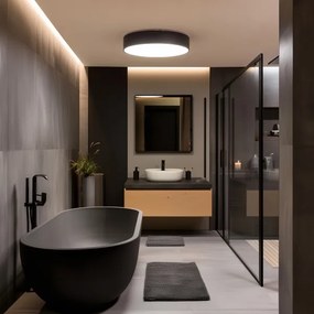 Brilagi - Koupelnové stropní svítidlo POOL 5xE27/15W/230V pr. 60 cm IP54 černá