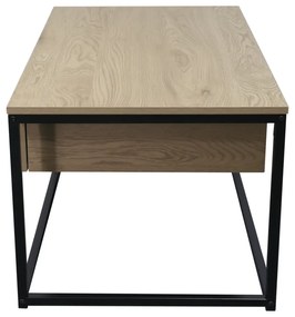 Konferenční stolek, dub/černá, NAVARO TYP 1