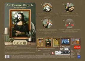 TREFL Art Frame Puzzle Mona Lisa / 500 dílků / s rámem / 31,5 x 47 cm