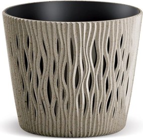 PRO Květináč SANDY ROUND ECO WOOD naturo 15,8cm