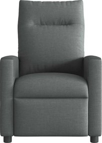 Elektrické masážní polohovací křeslo tmavě šedé textil 3324046