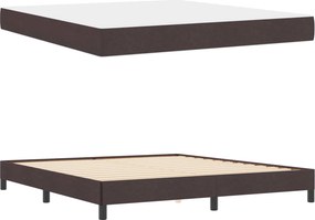 Postel s boxspringem Tmavě hnědá 180 x 200 cm textil 3398510