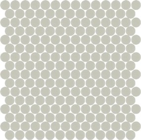 Hisbalit Skleněná mozaika šedá Mozaika 306A SATINATO kolečka  prům. 2,2 (33,33x33,33) cm - KOL306ALH