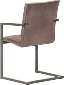 vidaXL Jídelní židle 2 ks pravá kůže [321841] Barva: světle hnědá