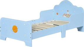 Dětská postel ZONEKIZ pro děti ve věku 3-6 let 143x74x59 cm Dřevěná postel s bezpečnostními zábranami Max zatížení 80 kg Moderní nábytek do ložnice M…