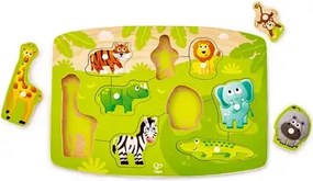 Hape Puzzle na desce - Džungle / Počet dílků: 10 / od 2 let