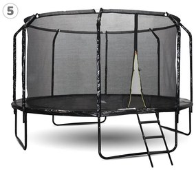 Zahradní trampolína SKY FLYER RING 2v1 430 cm BLACK