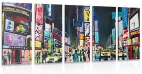 5-dílný obraz barevný New York Varianta: 100x50
