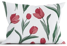 MK Lůžkoviny Bavlněný povlak na polštář Renforcé 40 × 60 cm – Tulipány