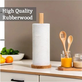 Dřevěný stojan na papírové utěrky v přírodní barvě ø 12 cm Soka – Premier Housewares