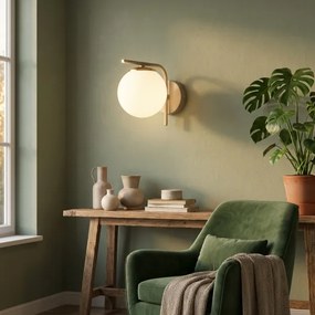 Brilagi - Nástěnná lampa MILO ECRU 1xE27/60W/230V béžová/zlatá
