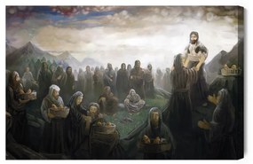 Obraz Ježíš Nakrmil Tisíce Lidí Nedostatek Nedostatek Plátno Canvas 100x70