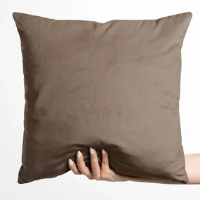 Biante Sametový povlak na polštář Velvet Premium SVP-005 Světle hnědý 30 x 50 cm