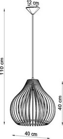 Lustr SOLLUX Aprilla E27 1x60W bez zdroje SL.0639 přírodní dřevo