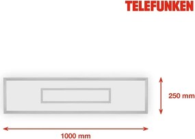 LED RGBW Stmívatelný panel LED/20W/230V stříbrná + dálkové ovládání